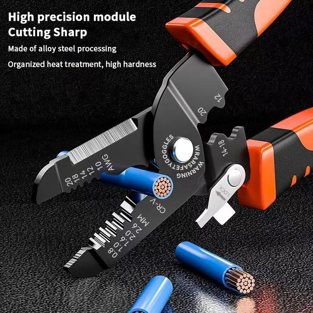 WIRE CUTTER WIRE Stripper Crimper Cable Wire Cutter Crimper Wiring ...