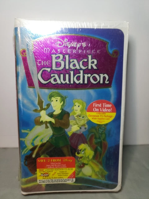 THE BLACK CAULDRON Walt Disney Masterpiece Collection Clamshell VHS ...