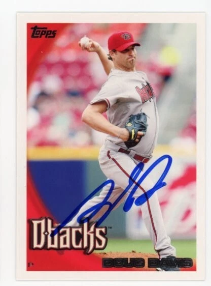 CARTE BASEBALL SIGNÉE Auto Topps 2010 Doug Davis Arizona Diamondbacks ...