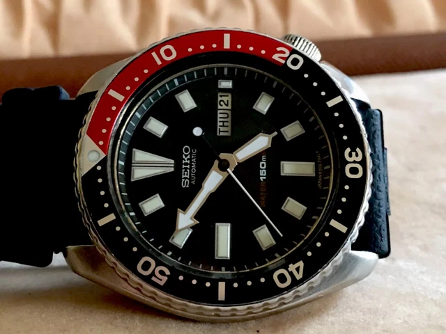 SEIKO DIVER SCUBA Turtle Mod Pepsi 6309-729A automatic watch Japan Made ...