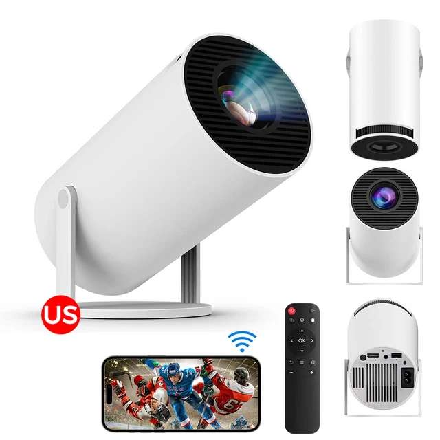 MINI PROJECTOR WITH WIFI 6 and Bluetooth, 4K 1080P Support Portable ...