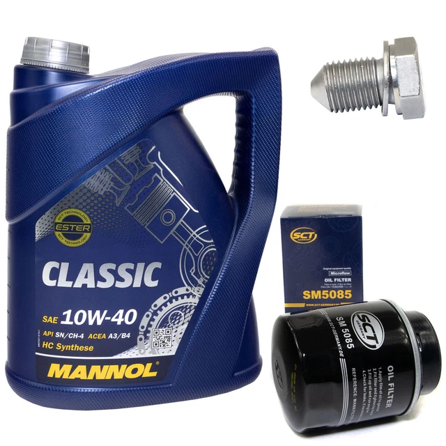 L'HUILE DE MOTEUR Kit 10W-40 5 Litre + Filtre à Huile Sm 5085 + Hélice pour Seat EUR 37,01 ...