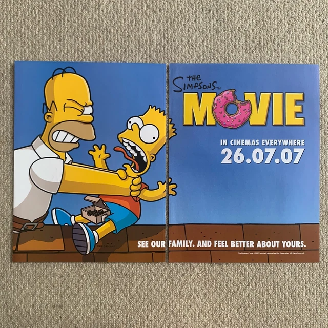 THE SIMPSONS MOVIE (2007) 2 Page Promo Advert/Poster £8.00 - PicClick UK