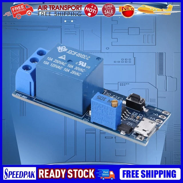 TIME DELAY RELAY Modules 5V-30V Time Relay Shield Modules Electronic Components EUR 7,60 ...