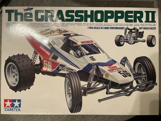 TAMIYA 1:10,BAUSATZ,THE GRASSHOPPER II,1988,RC , Vintage, Rarität, Teilgebaut EUR 62,00 ...