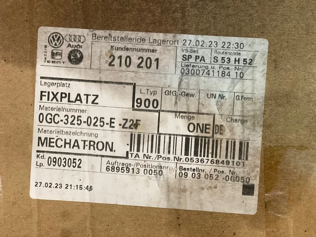 VW / Skoda Dsg Gearbox Mechatronic Unit 0Gc325025E Z2F £250.00 ...