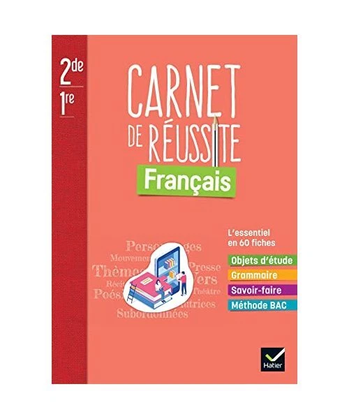 MON CARNET DE réussite Français 2de/1re - Ed. 2022 - Carnet élève ...