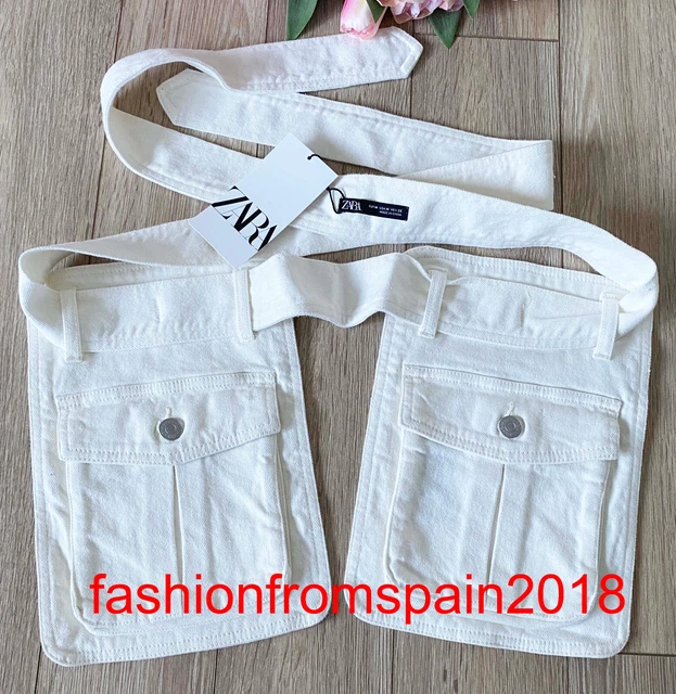 ZARA NEW WOMAN Twill Sash Belt With Pockets Ecru One Size: M 3183/209 £ ...