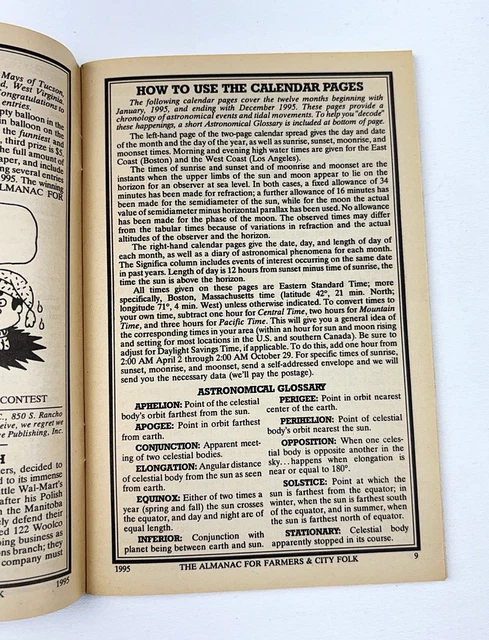 THE ORGANIC GARDENING Magazine 1995 ALMANAC Vintage Farmers City Folk ...
