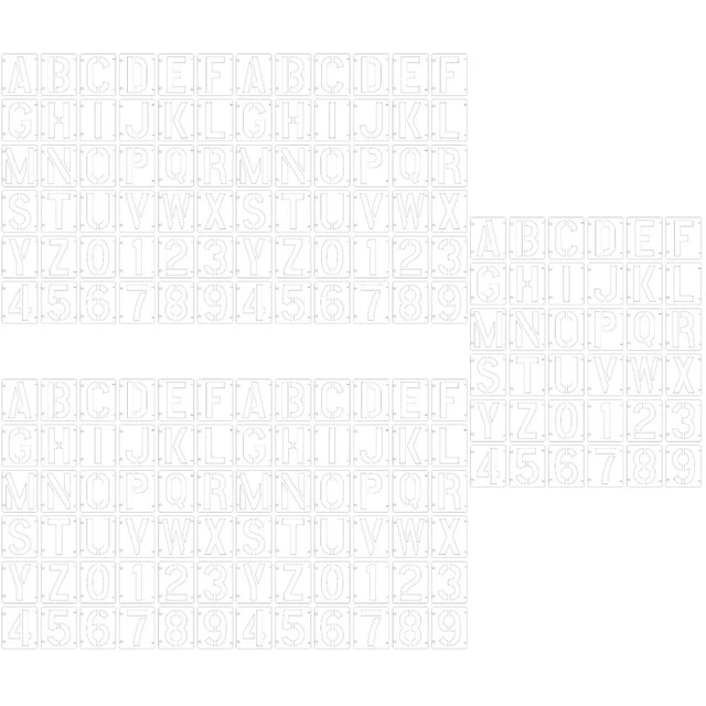 5 SETS ALPHABET-VORLAGEN Alphanumerische Schablonen Für Kinderhandwerk ...