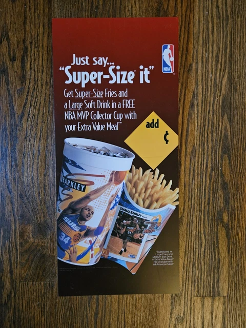 ORIGINAL MCDONALDS DRIVE Thru Sign Just Super Size It Dream Team ...