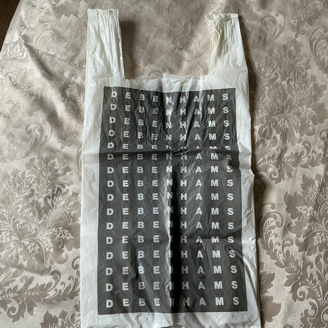 VINTAGE DEBENHAMS PLASTIC Carrier Shopping Bag 1980’s 25” USED Prop £4. ...