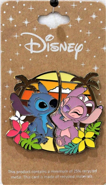 DISNEY STITCH & Angel Pin Beach Sunset Love 2 Pins £16.10 - PicClick UK