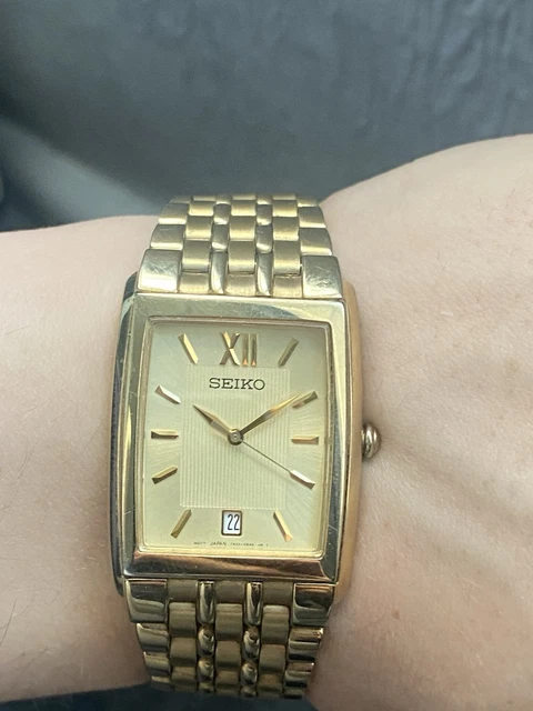 SEIKO TANK MENS/GENTS Vintage Watch 7N32-0BA0 Full Working Order Square Dial £69.88 - PicClick UK