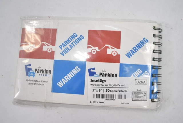 SMARTSIGN YOU ARE Illegally Parked Parking Violation Spiral Bound Book ...