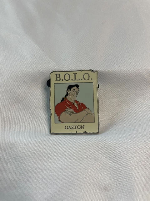 DISNEY CAST EXCLUSIVE Gaston Pin BOLO Be on the Look Out Beauty And The ...