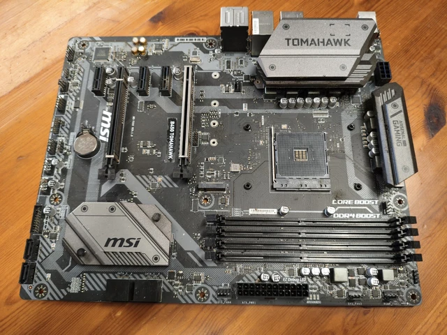 MSI SOCKET AM4 B450 Motherboard Tomahawk For Spares and Repairs BROKEN ...
