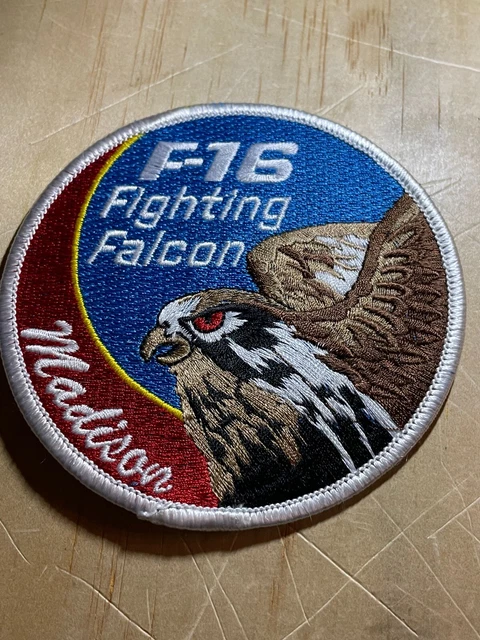 1980S/1990S? US AIR FORCE PATCH-F-16 FIGHTING FALCON SWIRL-MADISON ...