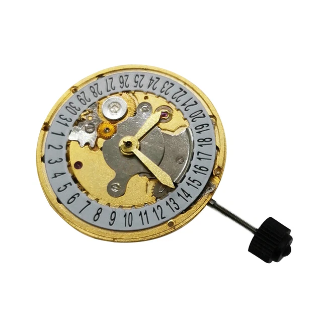 GOLD AUTOMATIC MECHANICAL Watch Movement Single Calendar At 6 3-Hand ...