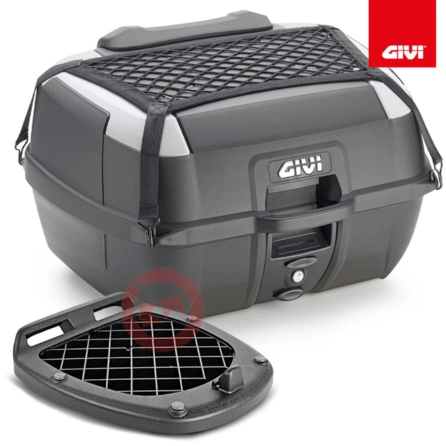 GIVI B45 + Top-Case Noir 45L Complet De Plaque Universel Dossier Filet ...