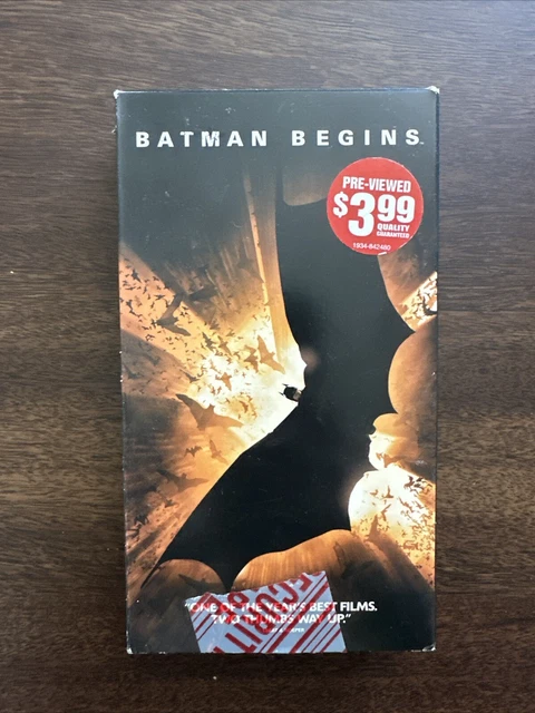 RARE LATE RELEASE 2005 Batman Begins VHS Dark Knight Nolan DC Comics WB ...