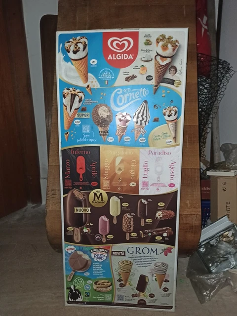 ALGIDA INSEGNA GELATI 2021 tabella gelato targa cartello EUR 20,00 ...