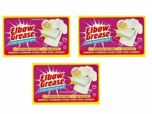 6 X ELBOW Grease Laundry Clothes Fabric Bleach-Free Soap Stain Remover ...