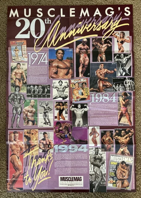 MUSCLEMAG 20TH ANNIVERSARY Large Bodybuilding Muscle Poster EUR 7,72 - PicClick FR