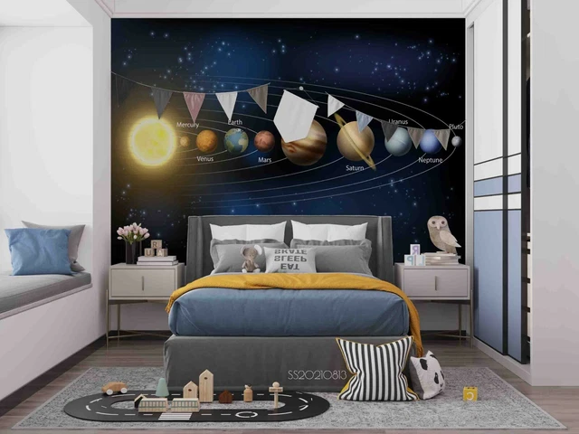3D SPACE SOLAR System Wallpaper Wall Mural Removable Self-adhesive 287 ...