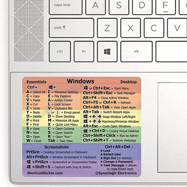 PC COMPUTER KEYPAD Decal Excel Word Keyboard Reference Shortcut Keys ...