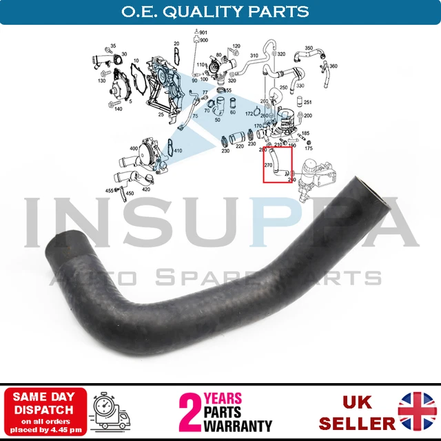 COOLANT HOSE PIPE For Mercedes Benz Vito Sprinter Euro 5 2011 On ...