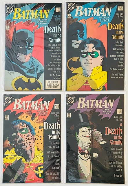 1988 BATMAN #426-429 DC Comics "A Death in the Family" Ensemble Complet ...