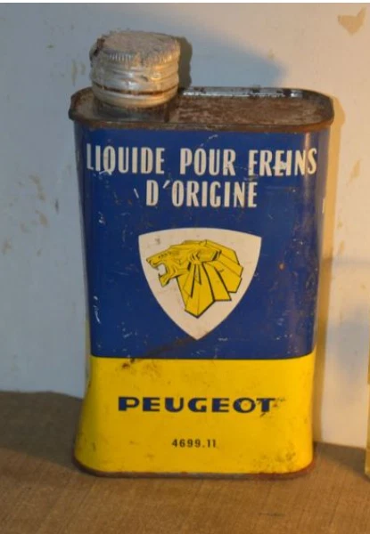 ANCIEN BIDON D'HUILE Publicitaire Peugeot collection de Garage EUR 15 ...