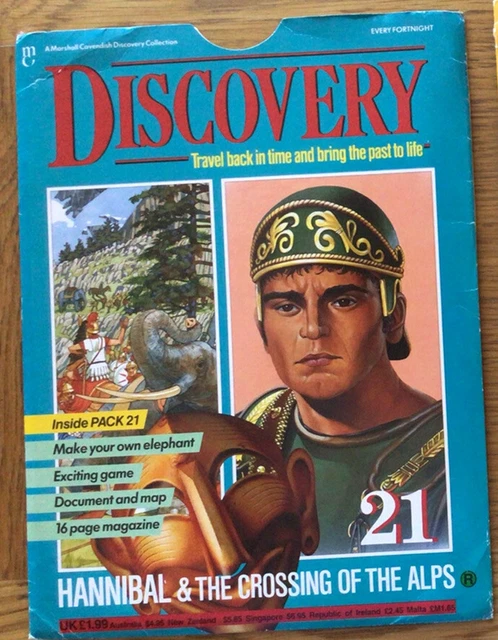 DISCOVERY MAGAZINE MARSHALL Cavendish - Hannibal & Crossing Of The Alps ...
