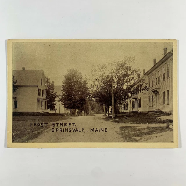 POSTCARD MAINE SPRINGVALE ME Frost Street 1920s Unposted $1.00 - PicClick