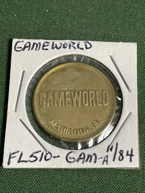 GAMEWORLD ARCADE TOKEN Marianna Florida Coca-Cola Logo Game Room Coin £ ...