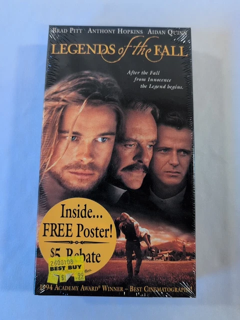 Legends Of The Fall Movie Vhs Tape Factory Sealed With Poster Brad Pitt
