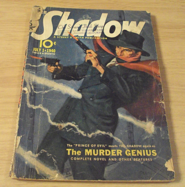 1940 COMIC PULP FICTION Magazine/Novel~"The SHADOW" The Murder Genius ...