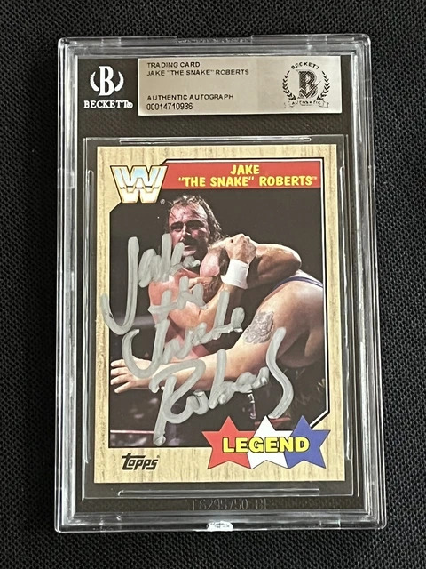 CARTE AUTOGRAPHE SIGNÉE Jake « The Snake » Roberts 2017 Topps Wwe ...