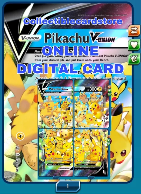 PIKACHU V-UNION SET SWSH139-142 Pokemon TCG Online Digital Card PTCGO ...