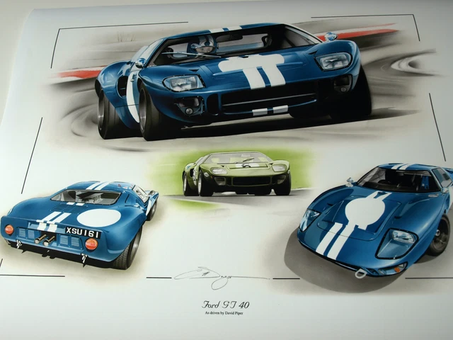 SHELBY STAMPA FORD Gt40 Mk1 Piper Le Mans Sebring 1965 Nuovo Limitato ...