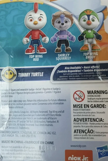 NICK JR TOP Wing Timmy Turtle Figure With Badge Playskool Brand New £8. ...