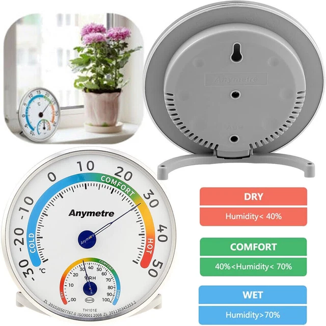 TEMPERATURE HUMIDITY METER Hygrometer Thermometer Analog Monitor Room ...