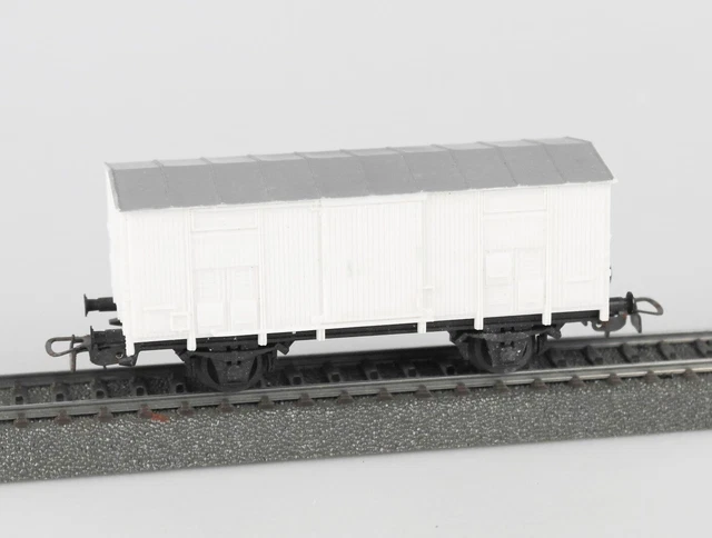 PIKO SPUR H0 gedeckter Güterwagen Spitzdach, weiß, FS oder DR, Epoche III EUR 6,10 - PicClick DE