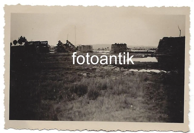 FOTO 2 WK Polen Warschau zerstörte und gesprengte Brücke über die ...