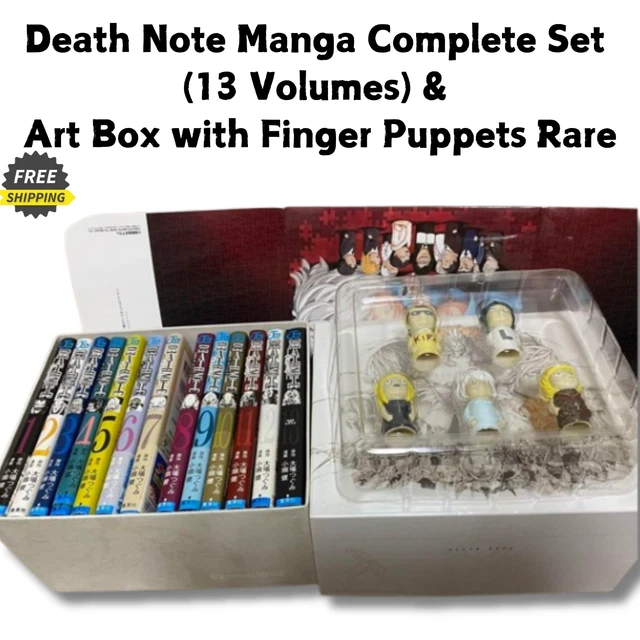 DEATH NOTE MANGA Set Completo (13 Volumi) e Art Box con Finger Puppets ...