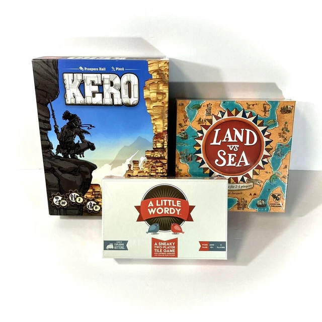 BOARD GAME BUNDLE KERO + LAND VS SEA + A LITTLE WORDY english GAMES FOR ...
