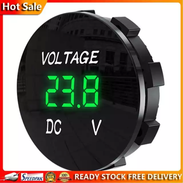 DC 12V 24V Voltmeter LED Digital Panel-Meter KFZ Auto Motorrad ...