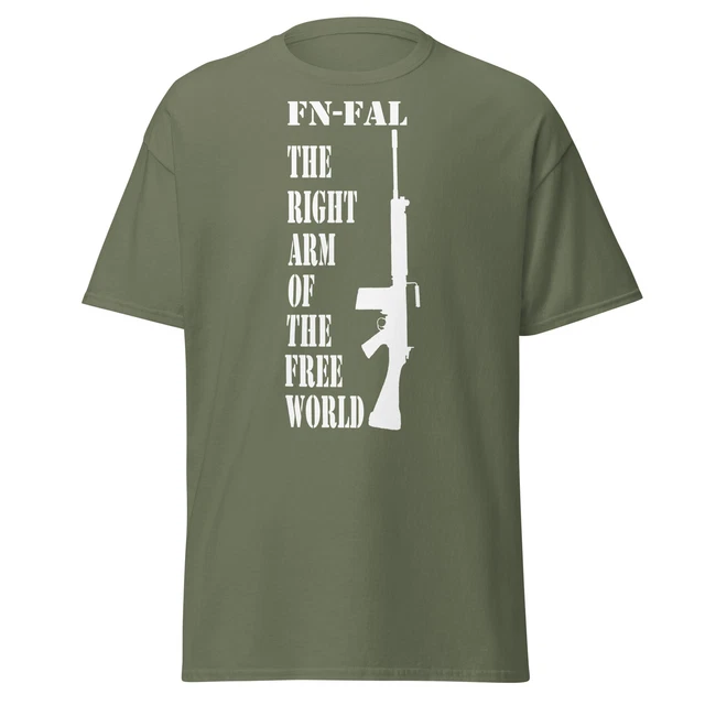 FN FAL BATTLE Rifle Nato British L1A1 Military Gun Men's classic tee £ ...