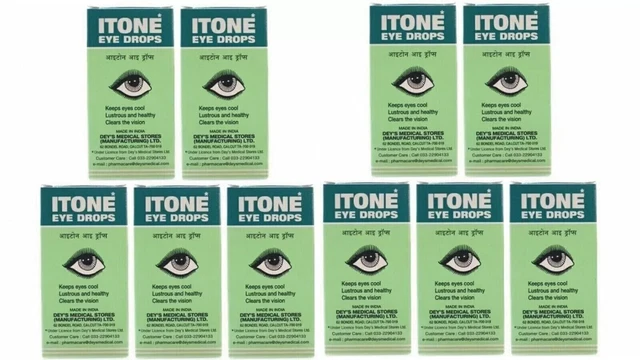 10 X ITONE Eye Drops Herbal Ayurvedic for Conjunctivitis & Itching of ...